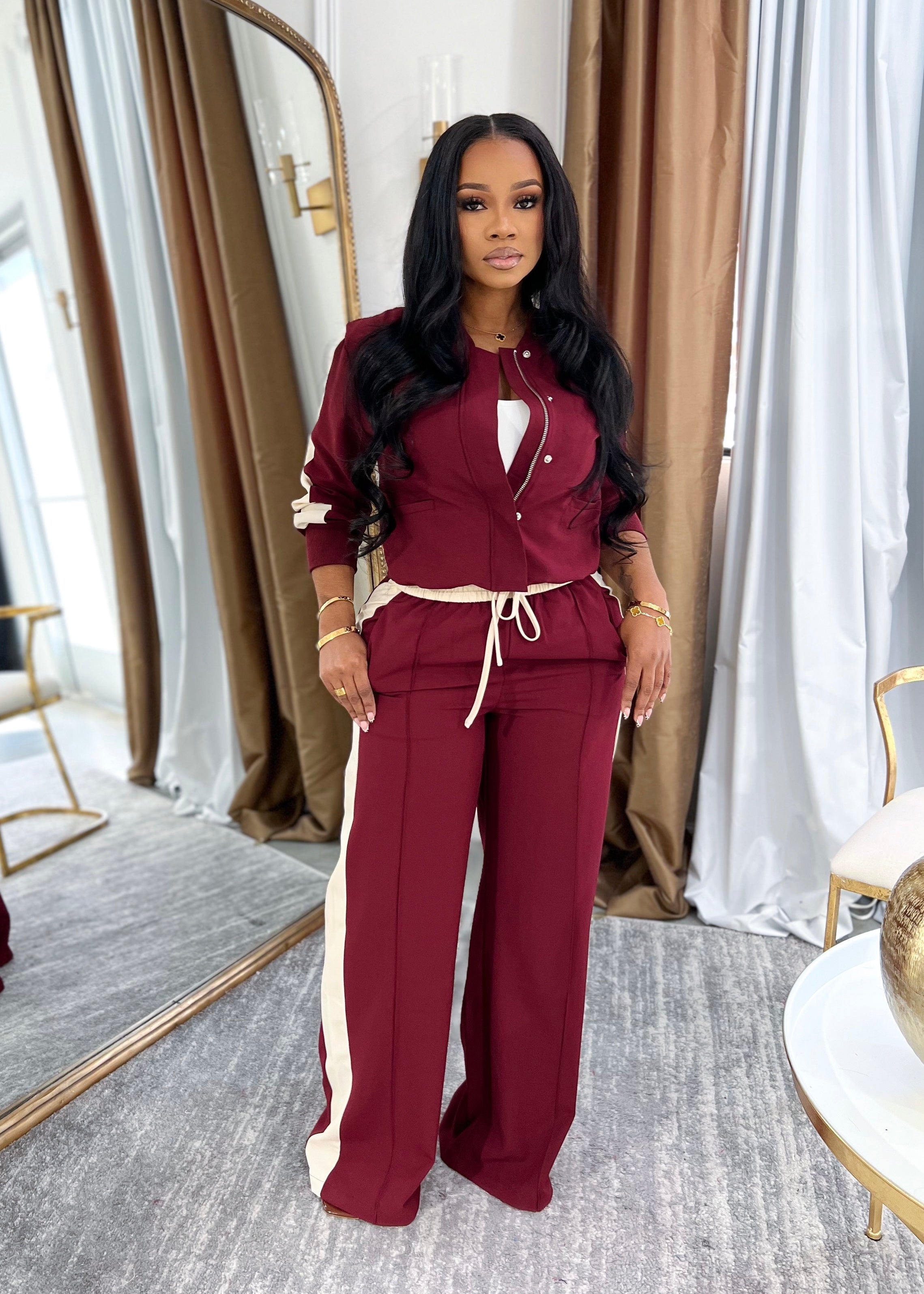 Take the lead set(burgundy) – Kay & Co.