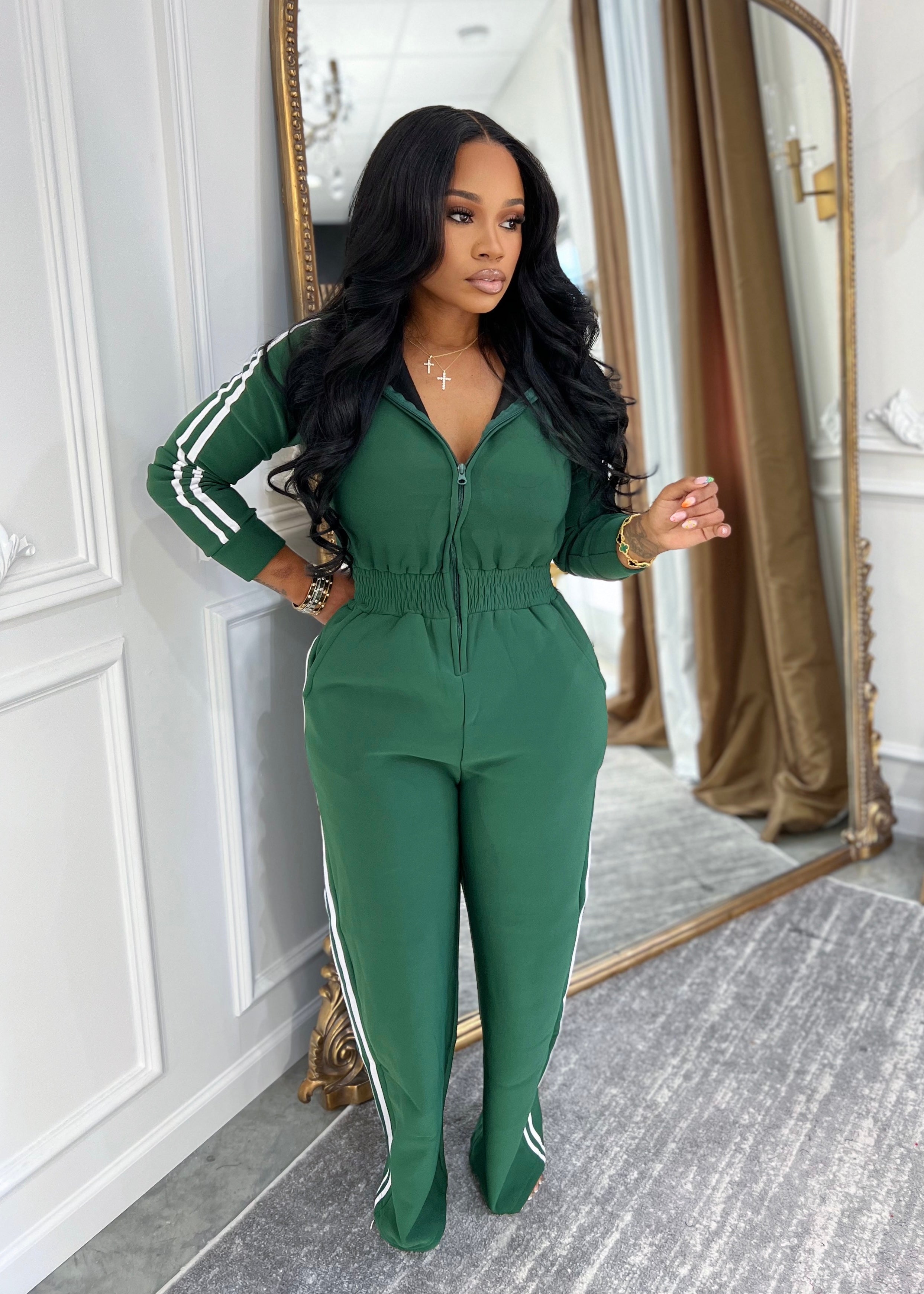 Monica jumpsuit(olive) – Kay & Co.